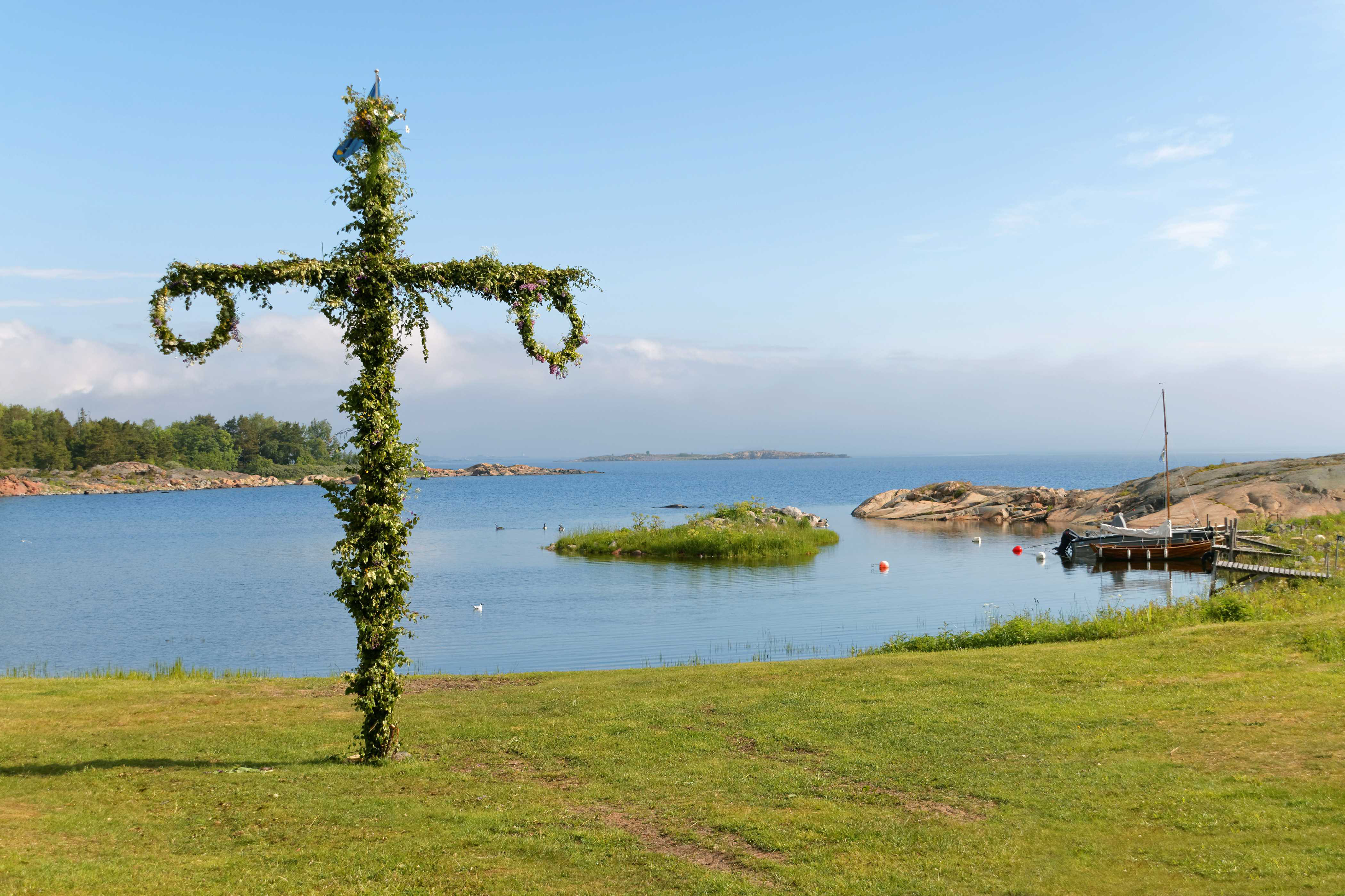 Breakwater Bay Maypole and the Swedish Archipelago - Wrapped Canvas ...