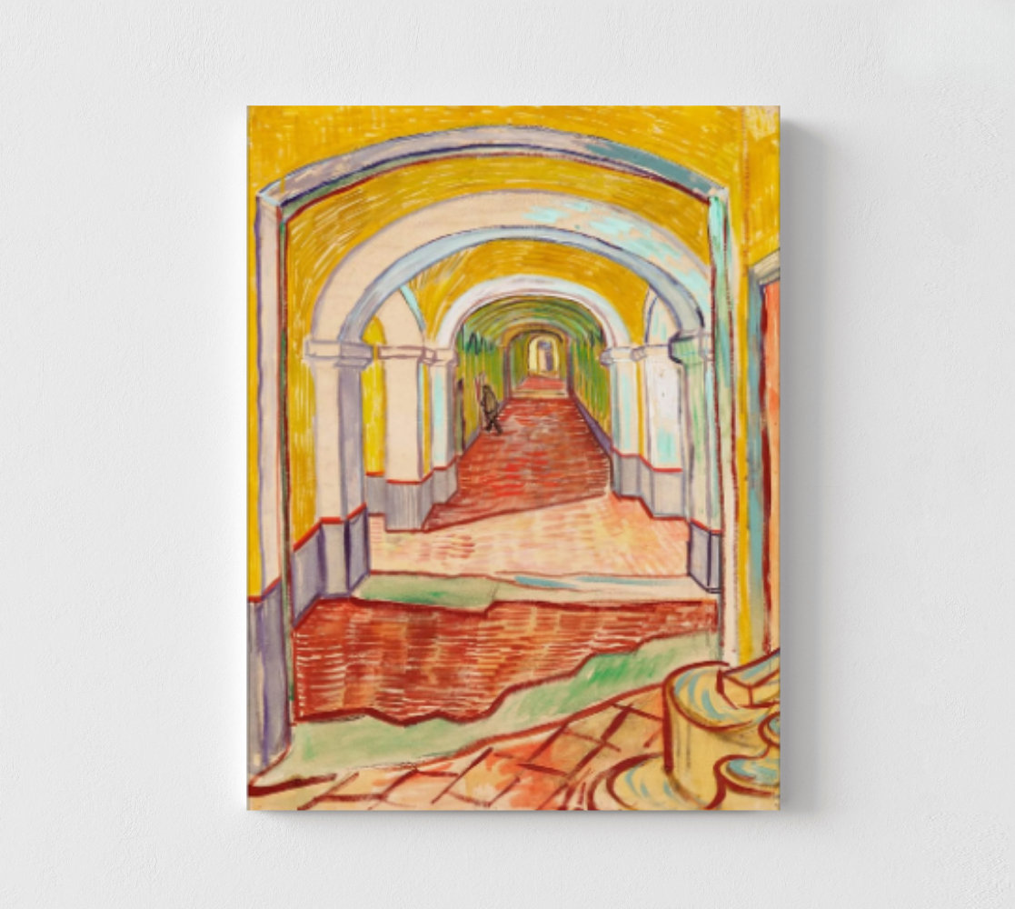 WeFrameArt Corridor In The Asylum By Vincent Van Gogh, Hallway Wall Art ...