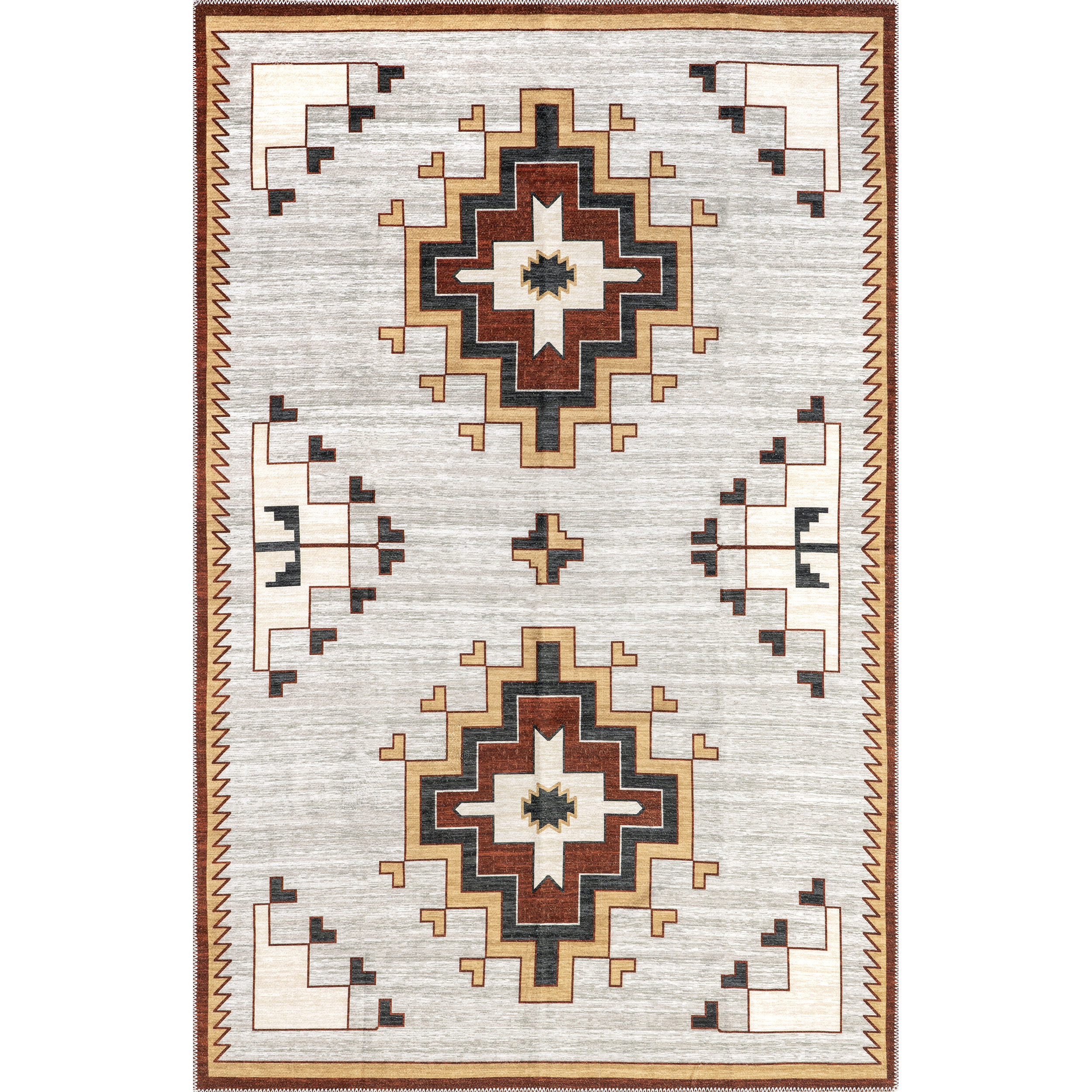 Union Rustic Avya SpinClean Boho Medallion Machine Washable Area Rug ...