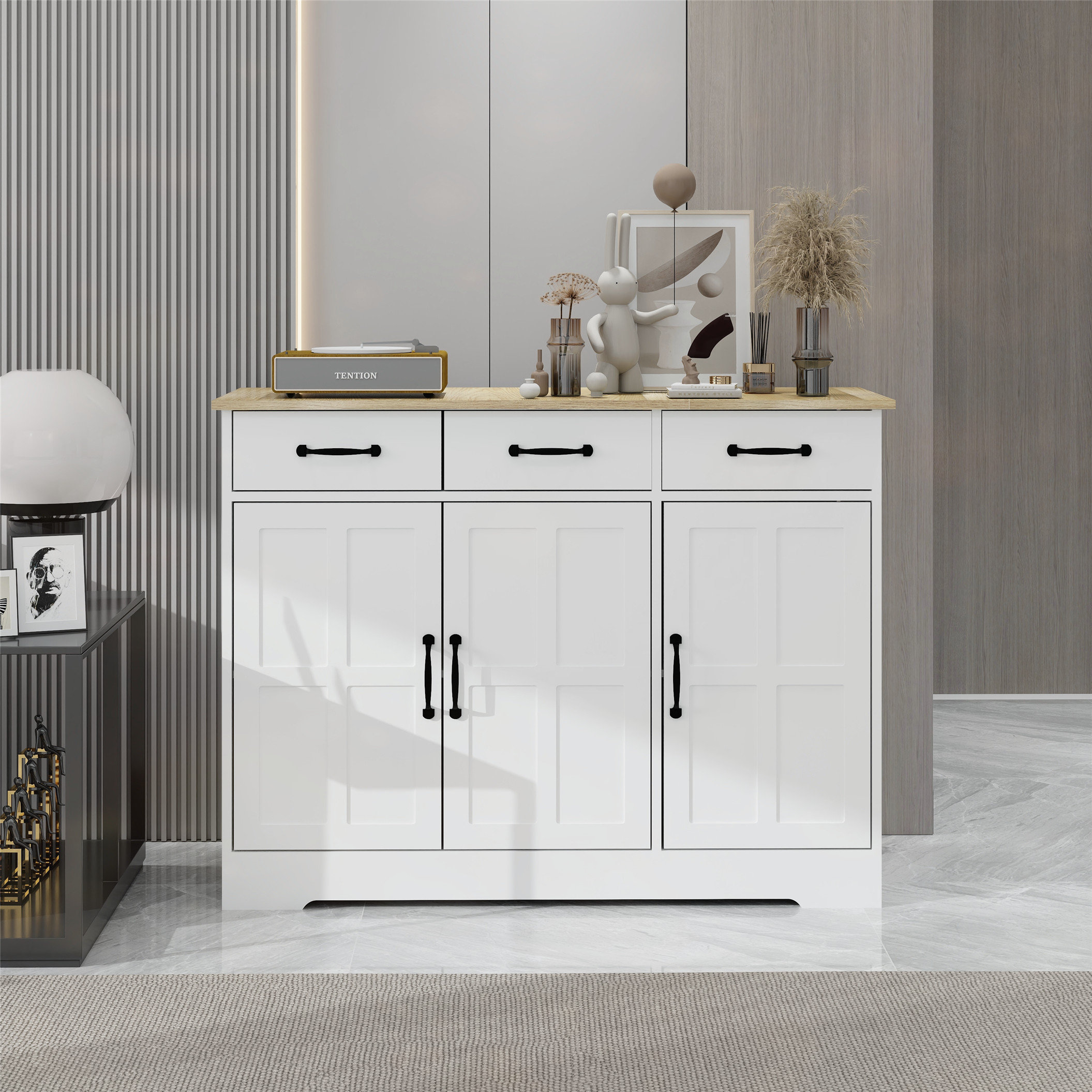 Winston Porter Versatile Sideboard Cabinet with Multiple Functions for ...