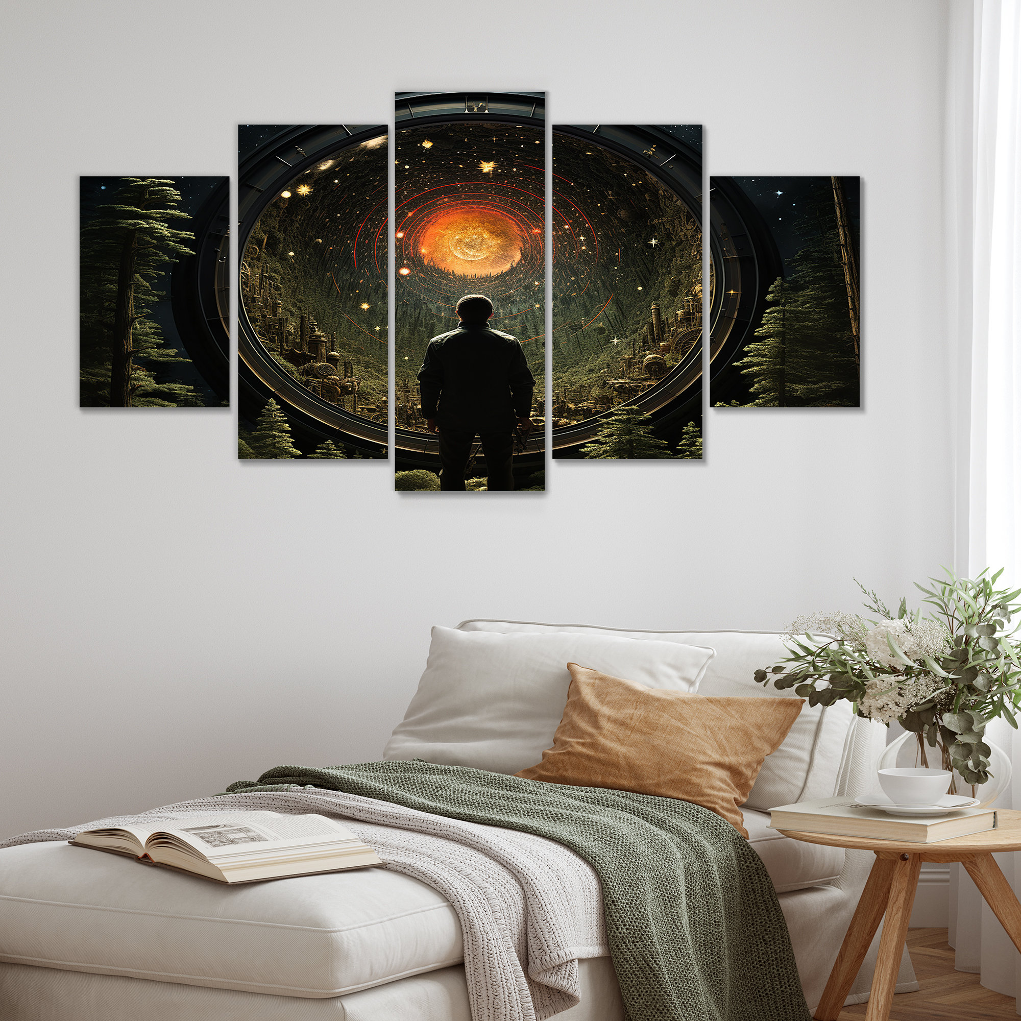 Bungalow Rose Mystical Flora Man Walking To Mystic Forest I - Abstract ...