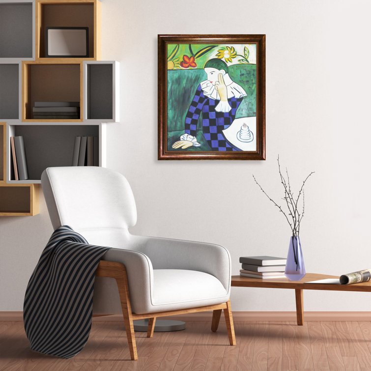 Overstock Art Harlequin Leaning On His Elbow Framed On Canvas by Pablo ...