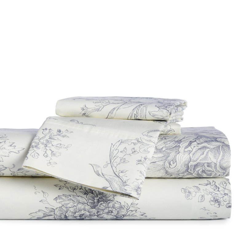 Birch Lane™ Benedictine 100% Cotton Toile Sheet Set & Reviews | Wayfair