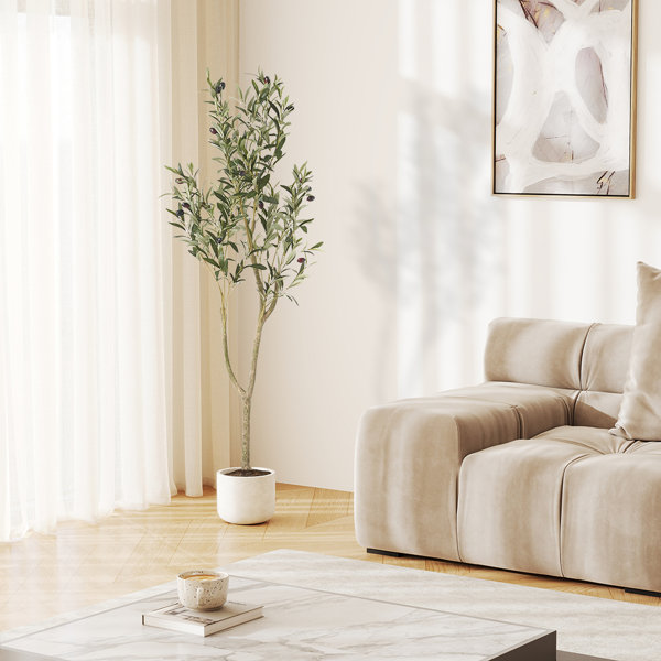 Primrue Faux Olive Tree , Lifelike Fake Olive Plant For Indoor And ...