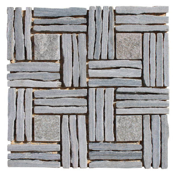 Intrend Tile Landscape Wonder 0.75" x 2" Natural Stone Grid Mosaic Wall ...