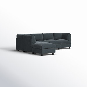 Wade Logan® 6 - Piece Upholstered Sectional & Reviews | Wayfair