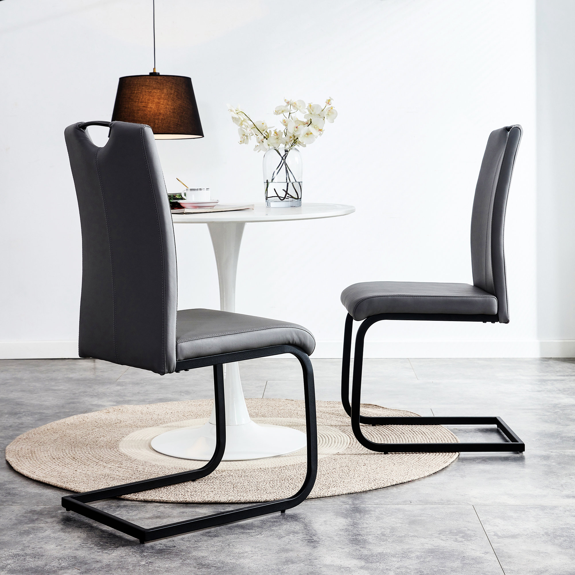 Ivy Bronx Datavius Dining Chairs, Kitchen Chairs, Faux Leather Dining ...
