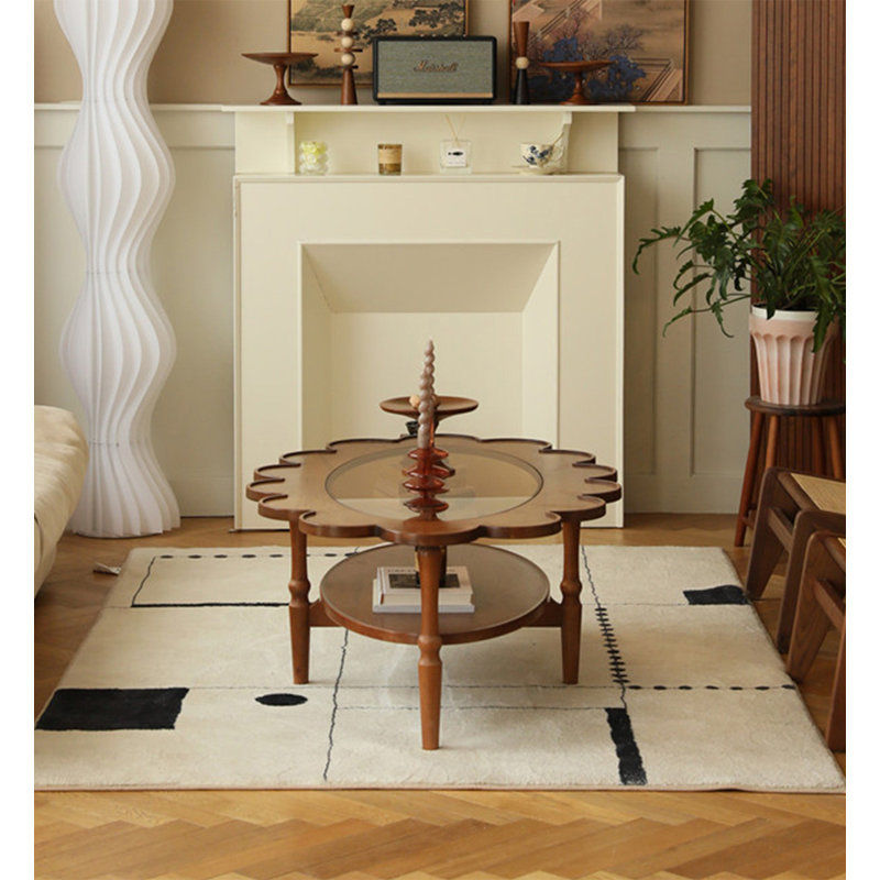 abodeappeal 51.18" Brown Solid Wood Free form Coffee Table | Wayfair