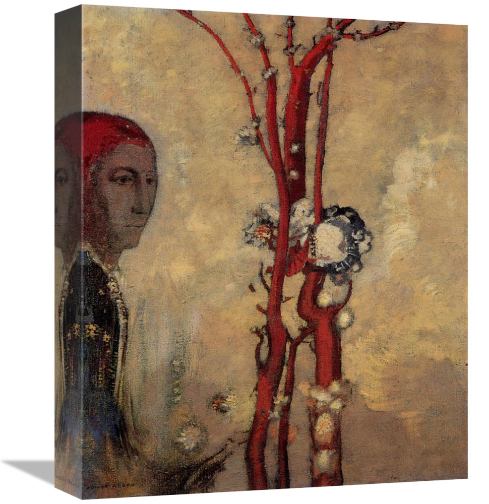 East Urban Home 'The Red Tree' Print on Canvas | Wayfair