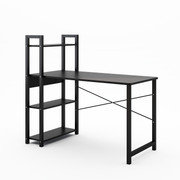 Inbox Zero Integrated Computer Desk with Bookcase Steel Frame Student ...