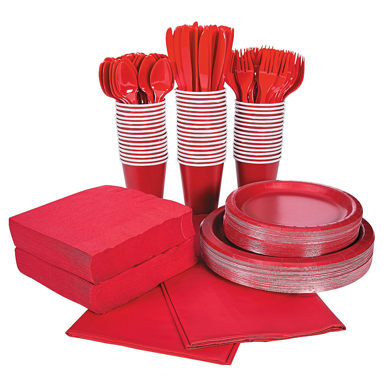 Oriental Trading Company Red Tableware Kit For 48 Guests, Party ...