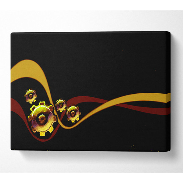 Latitude Run Gold Cogs Of Time - Print | Wayfair.co.uk