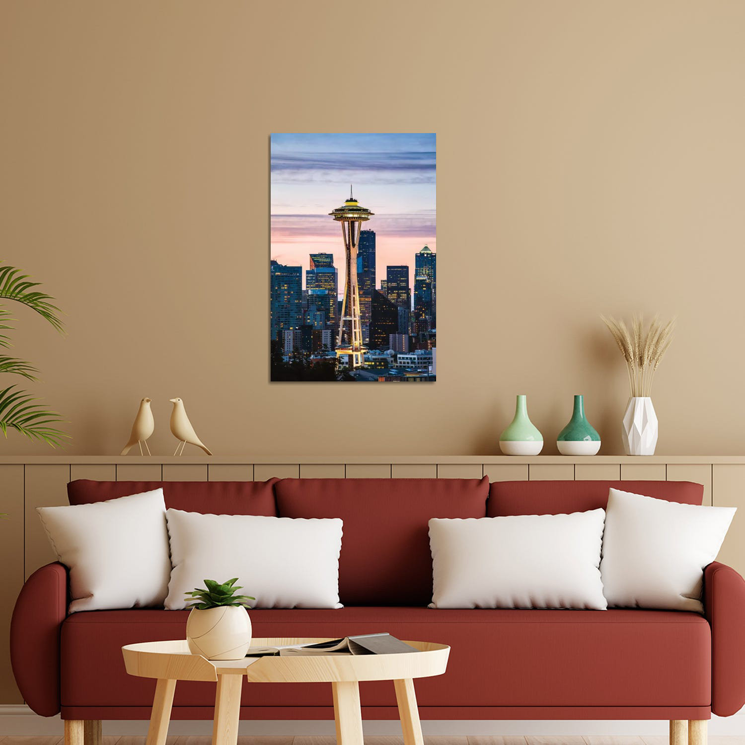 Hokku Designs The Space Needle and Skyline at Dawn, Seattle, USA I by ...