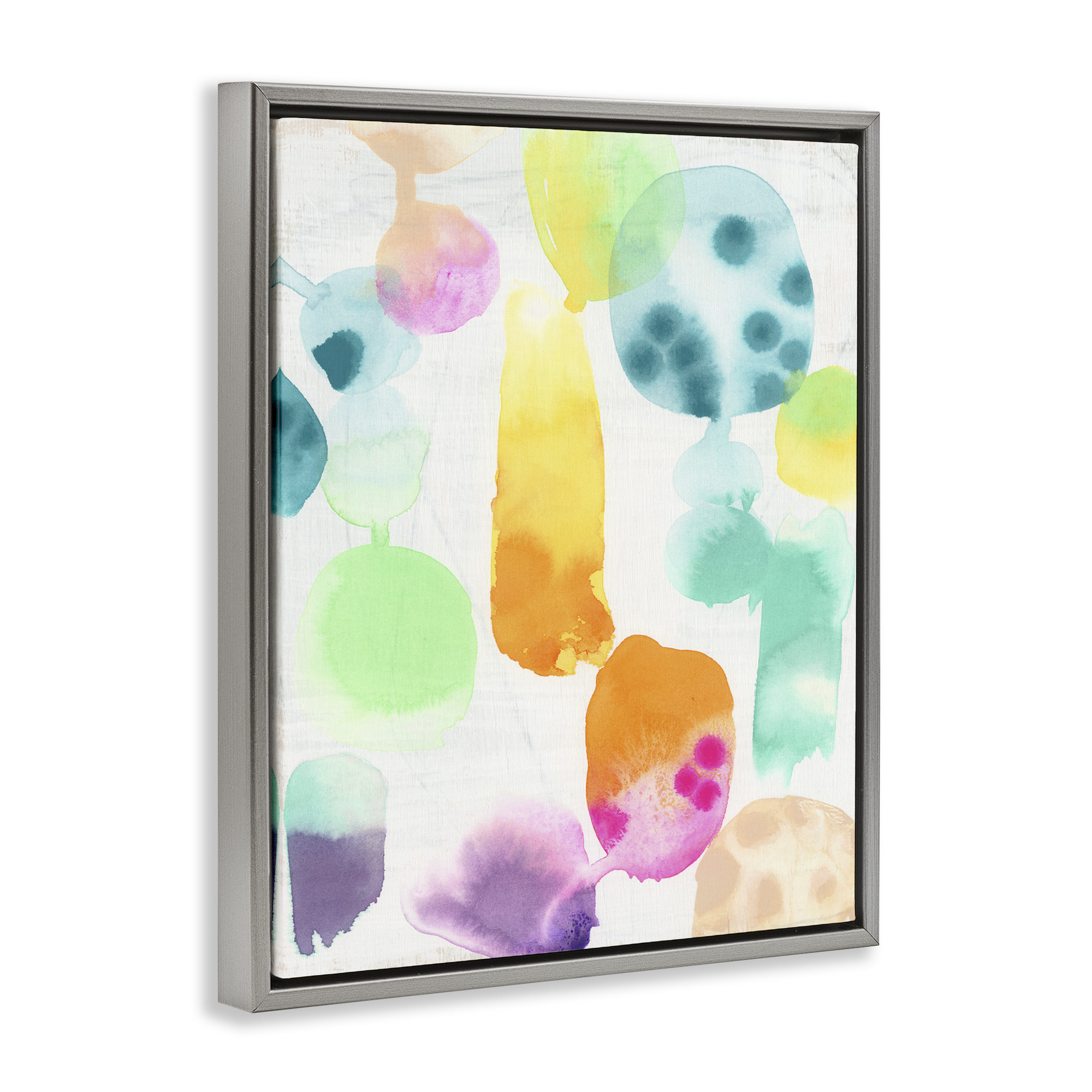 Wrought Studio™ Pastel Watercolor Pattern Floater Canvas Wall Art by ...