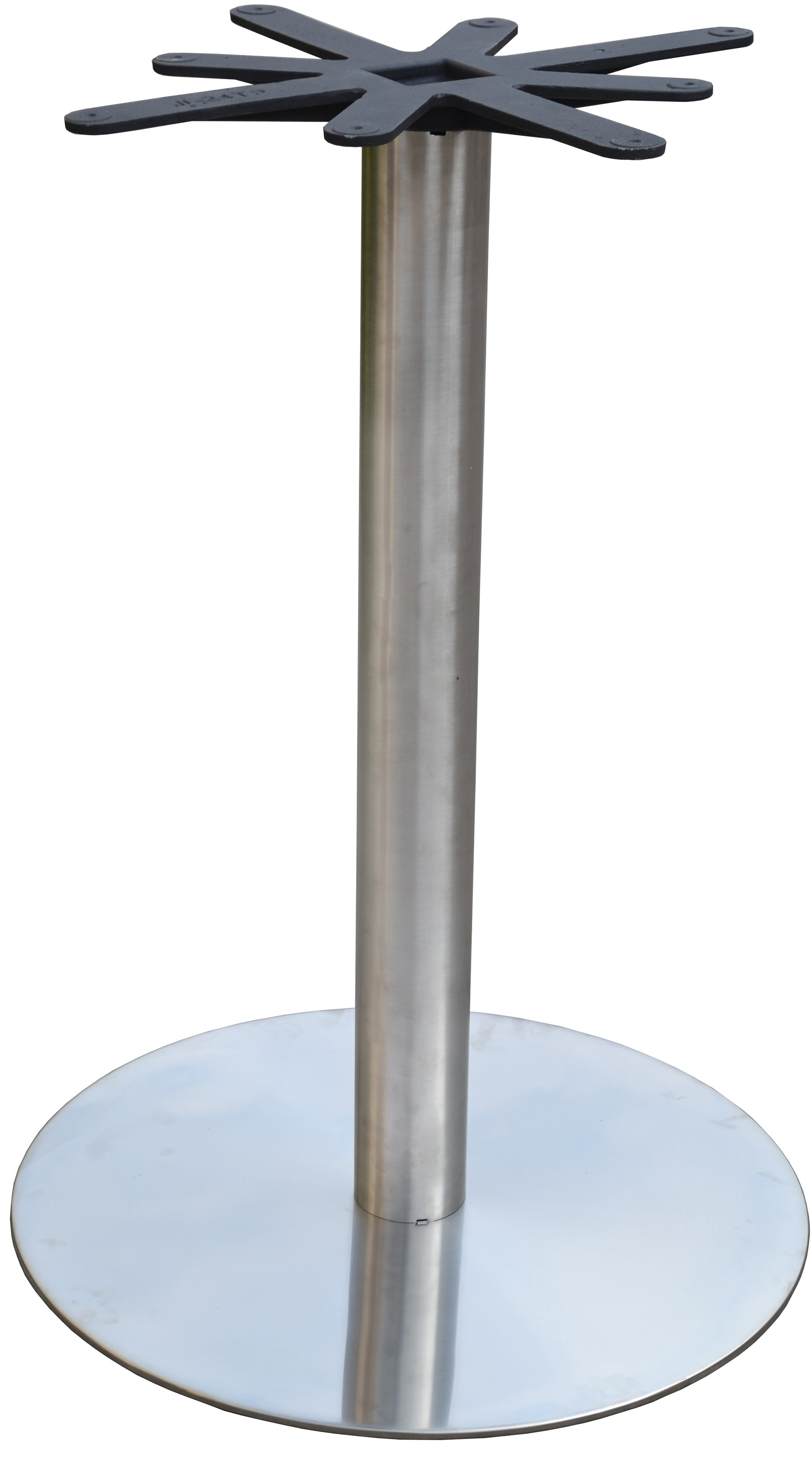 JI Bases 28" Stainless Steel Bar Height Round Base with 4" Dia. Column ...