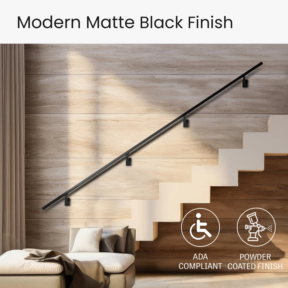 Meranti Home + Garden Aluminum Handrail | Wayfair