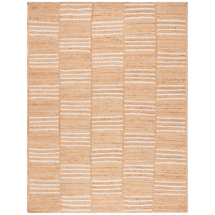 Esmarie Striped Handmade Flatweave Jute/Sisal Area Rug in Natural/Ivory ...