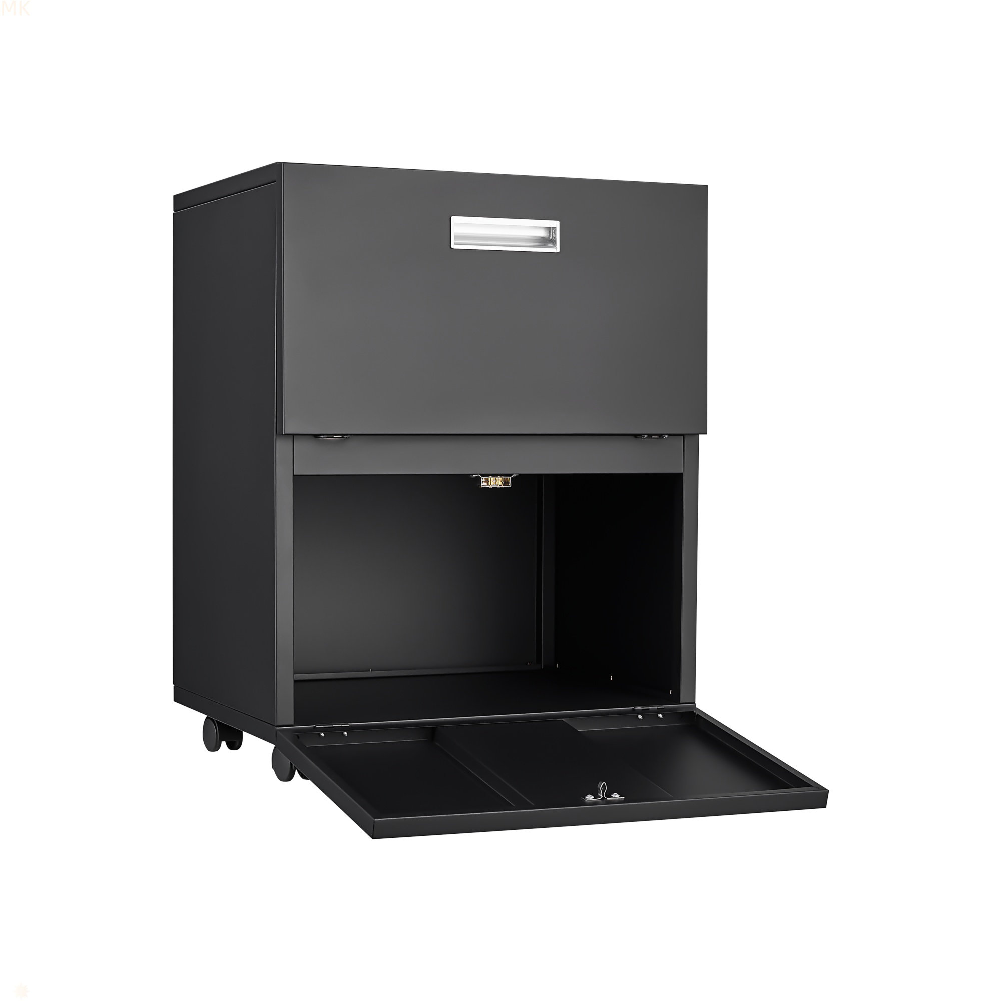 Ebern Designs Office Furniture Copier Cabinet Black 2 Door Steel Copier ...