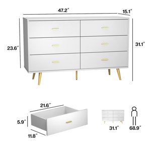 Mercer41 Riebling 6 - Drawer Dresser & Reviews | Wayfair