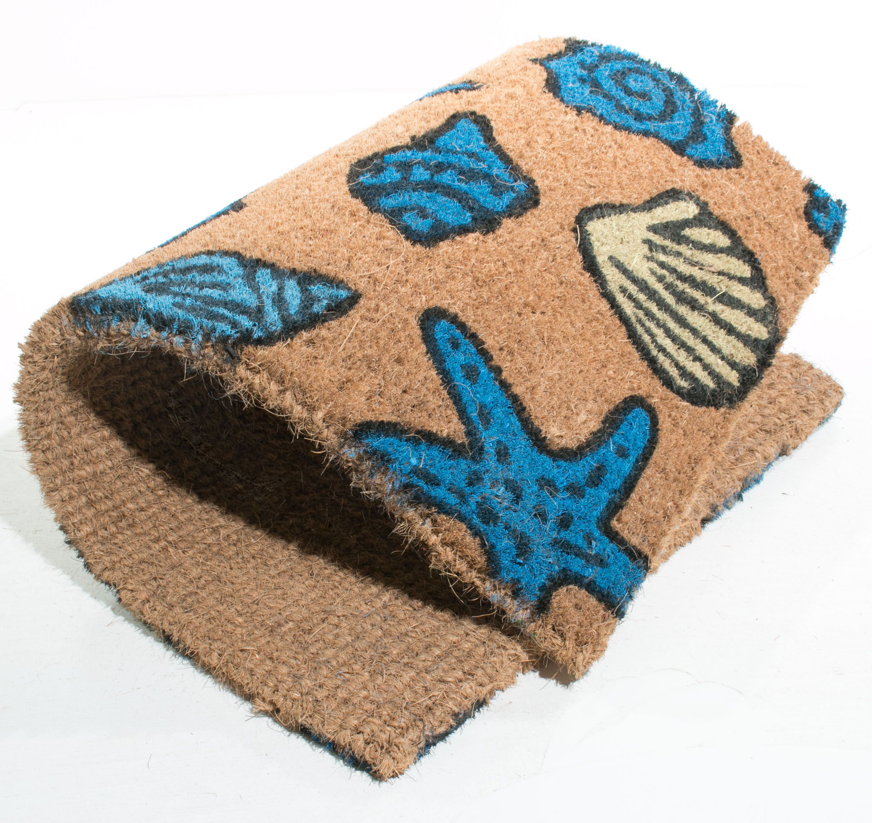 Highland Dunes Gibson Sea Shells 30 in. x 18 in. Non-Slip Outdoor Door ...