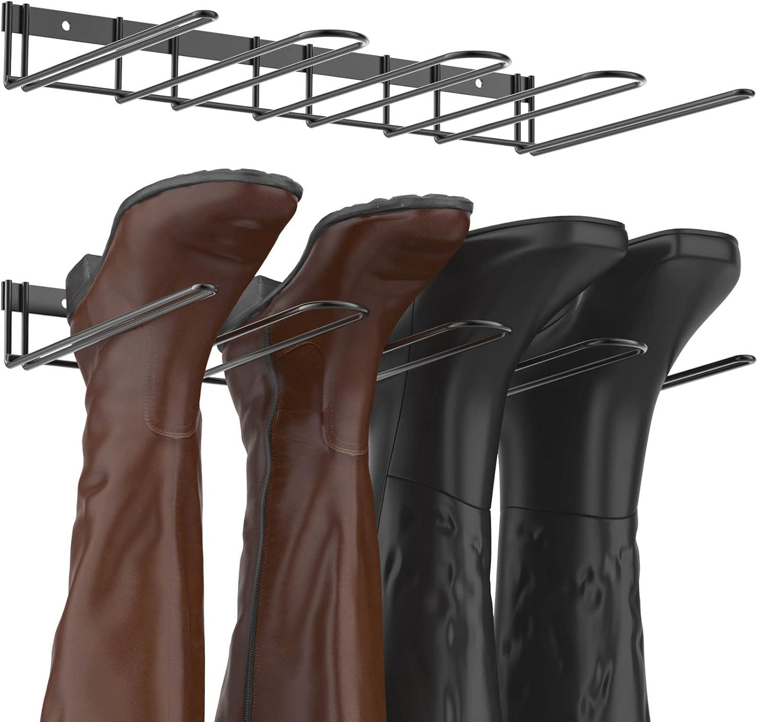 Latitude Run® Wall-Mounted Metal Boot Rack – Anti-Rust Welded Design ...
