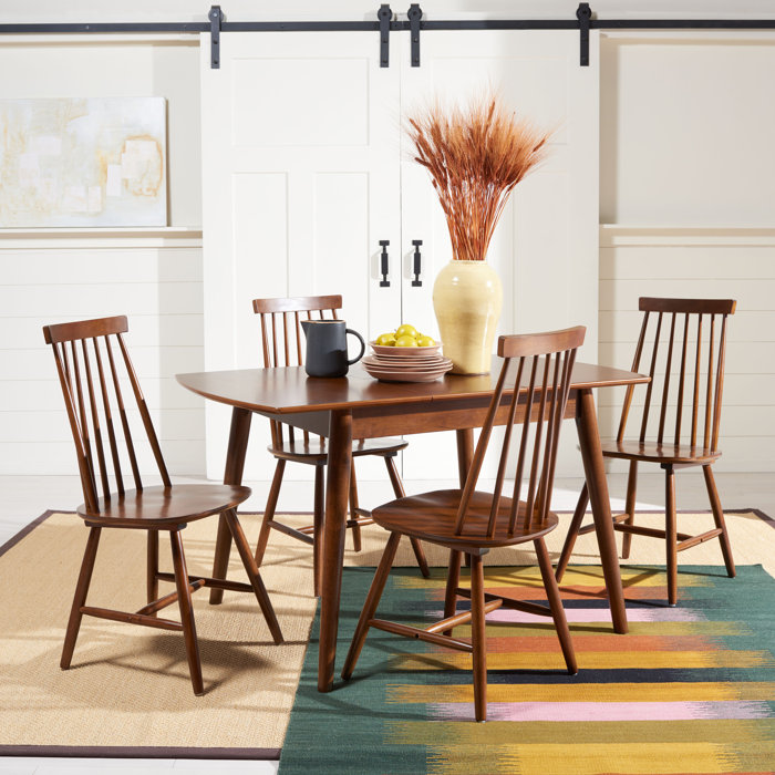 Mercury Row® Halladay Extendable Solid Wood Base Dining Table & Reviews ...