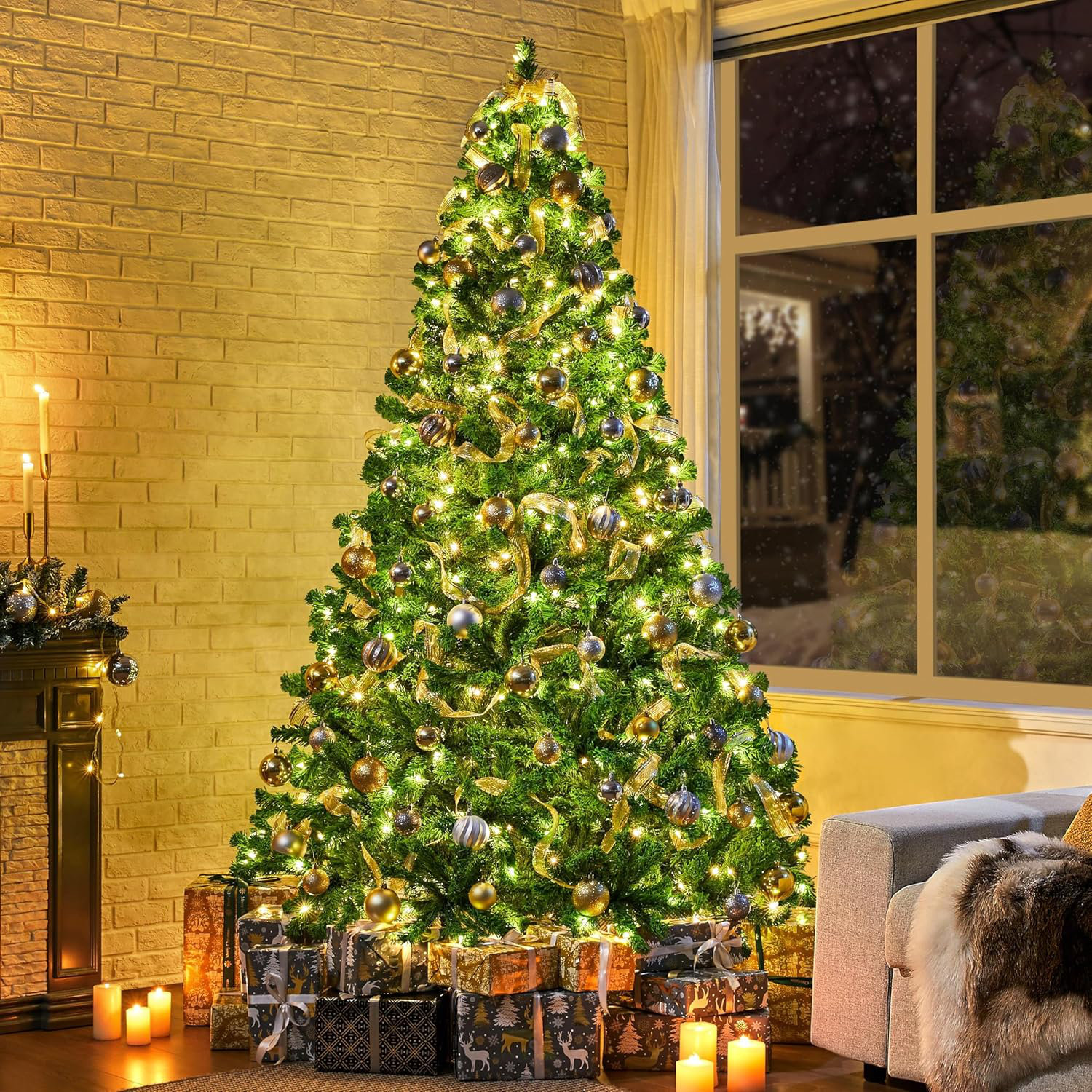 Mercer41 This 6-Foot Lake Green Gradient Snowflake Pre-Lit Christmas ...