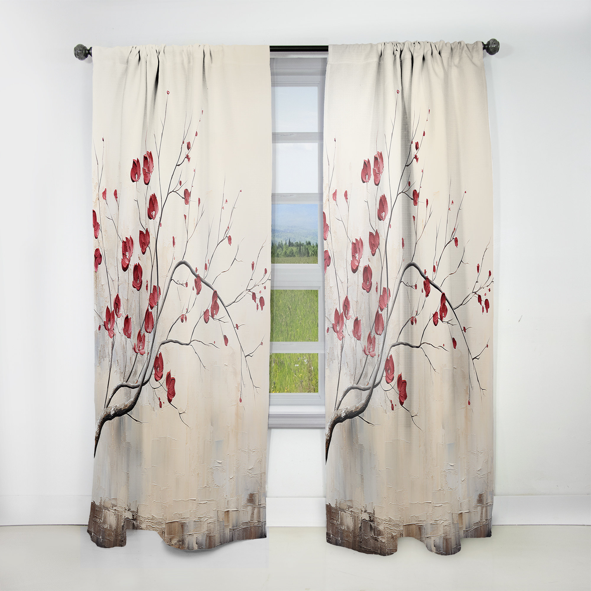 Design Art Minimalist Garnet Grace Leafy Dreamscape - Leaves Floral ...