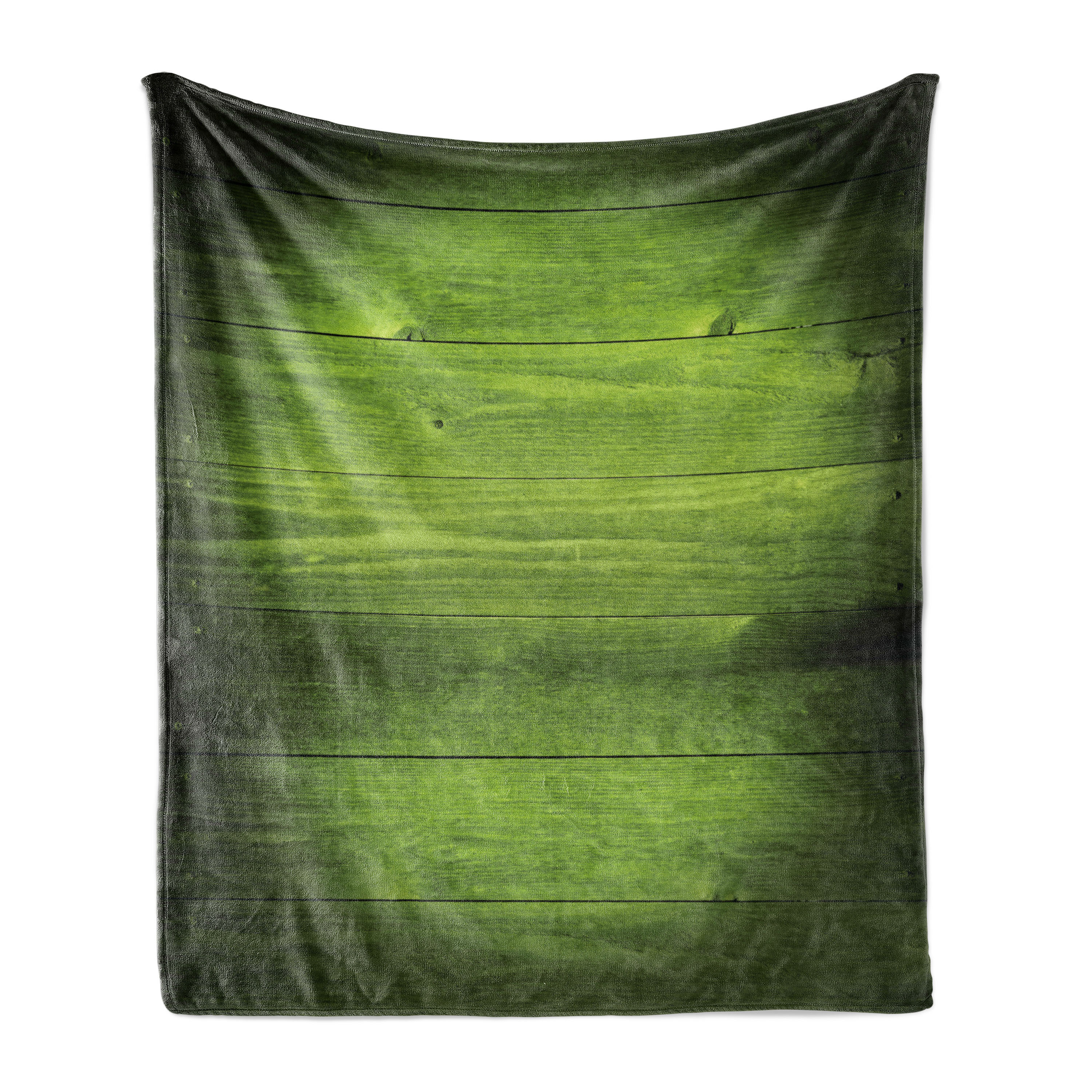 Ambesonne Forest Green Fleece Throw Blanket Timber Wood Surface Black ...