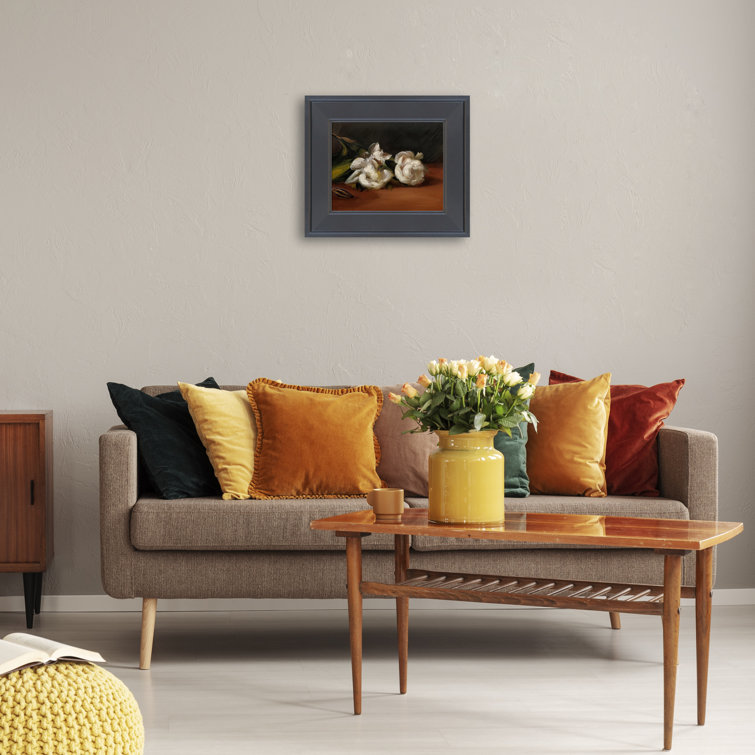 Red Barrel Studio® Branch Of White Peonies With Pruning Shears Framed ...