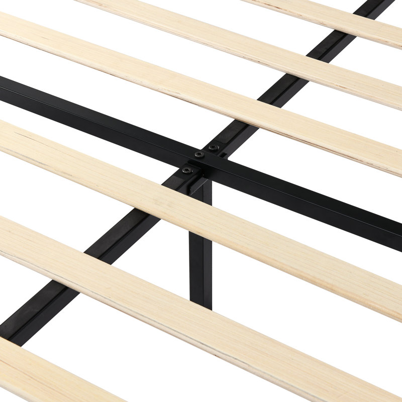 Latitude Run® Light Bed Frame With Adjustable Border Headboard For ...