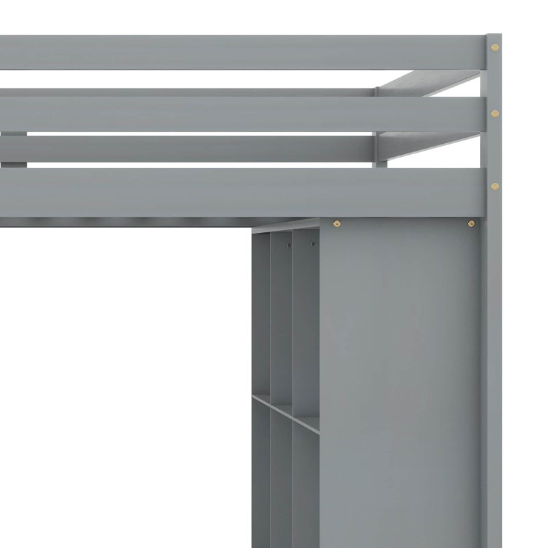 Harriet Bee Jashay Kids Full Loft Bed with Drawers | Wayfair