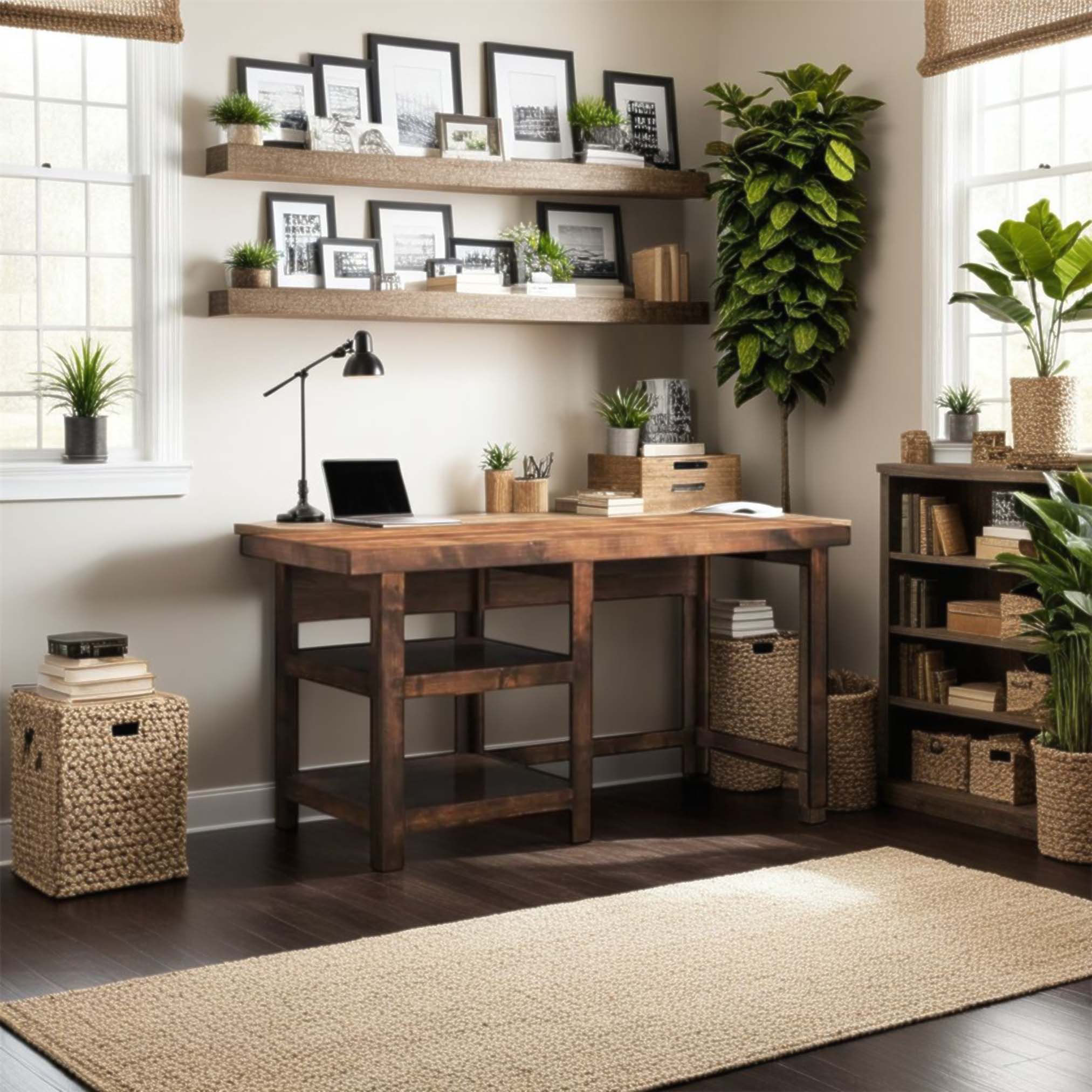 One Allium Way Sausalito 60 Inch Workstation Desk, Fully Assembled ...