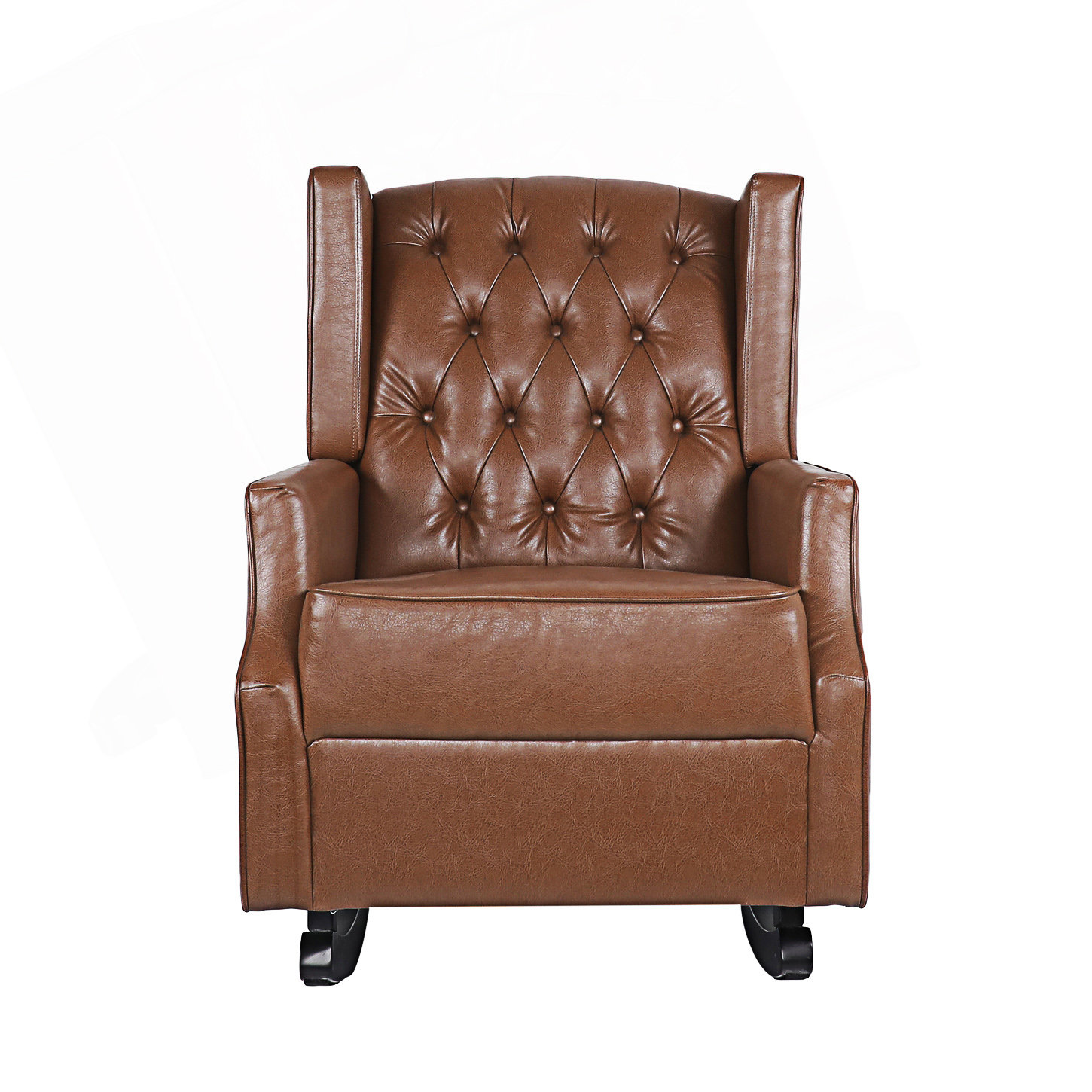 Hokku Designs Button Tufted Wingback Design Rocking Chair | Wayfair