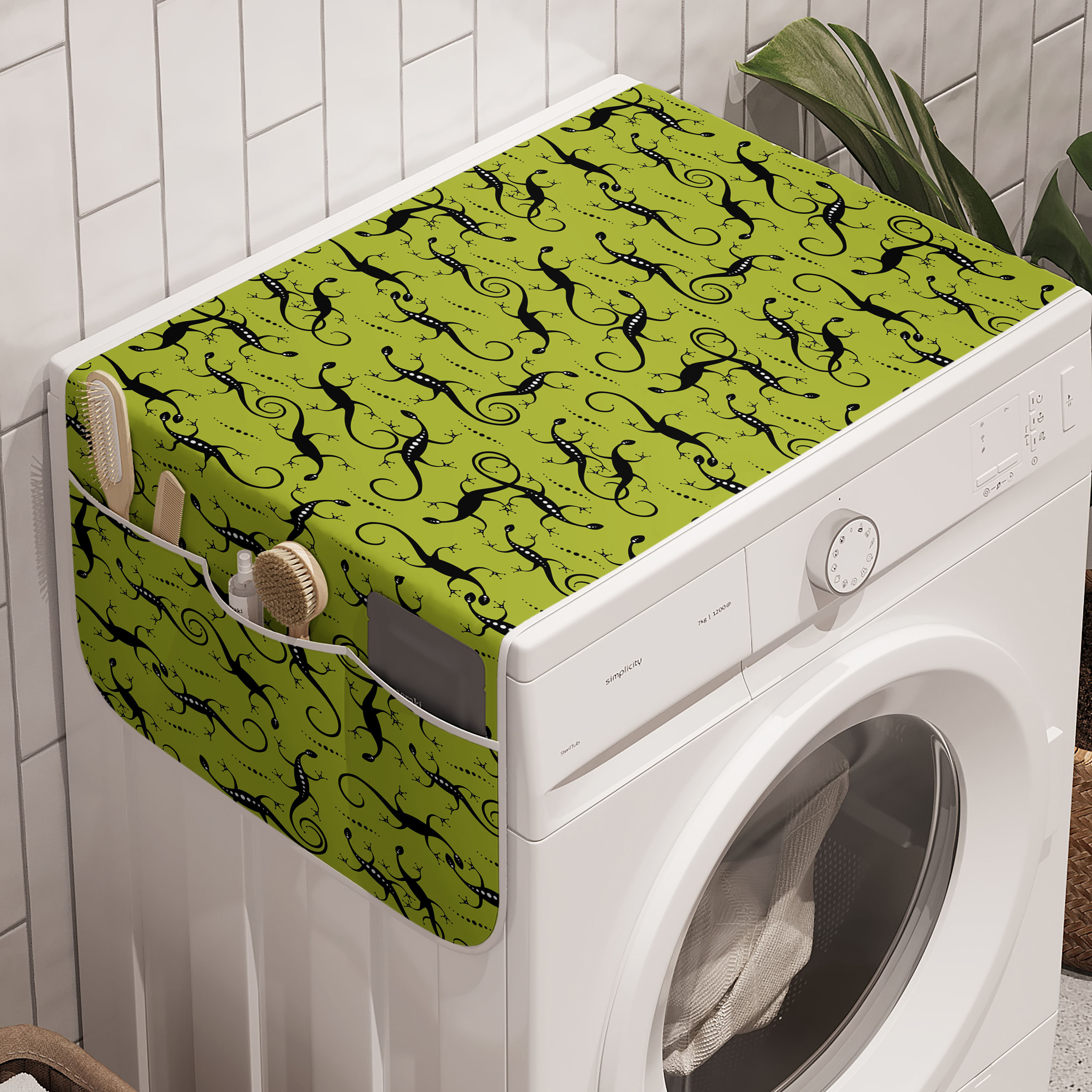 East Urban Home Lizards Washing Machine Organizer Pack of 2 47" x 18.5 ...