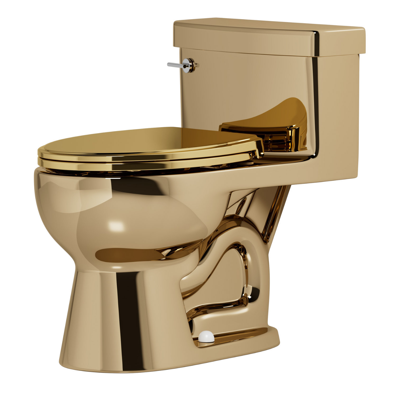Be Unwhite Elongated One-Piece Toilet With Round Base, ADA Comfort ...