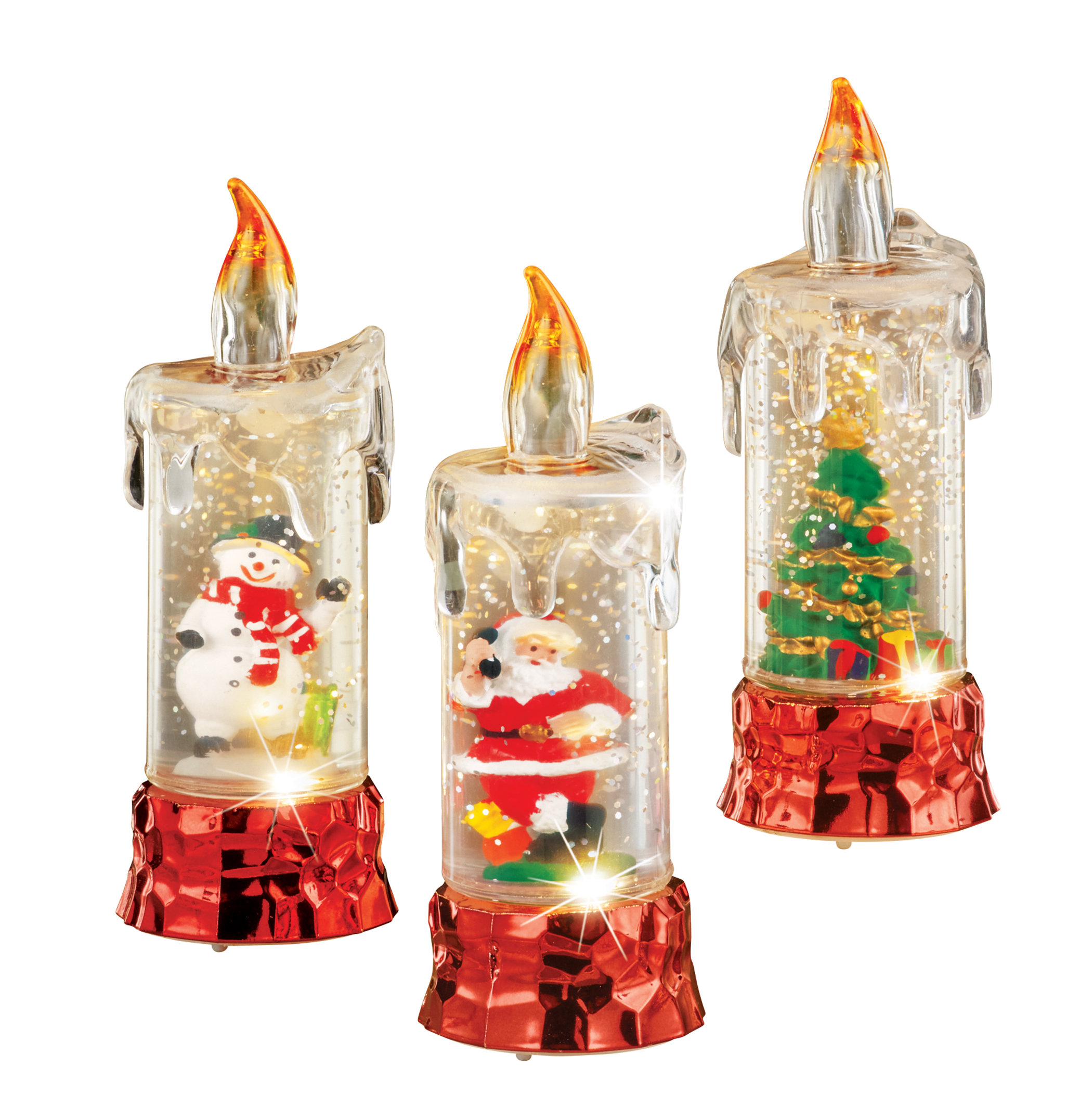 The Holiday Aisle® 3 Piece Unscented Novelty Candle Set | Wayfair