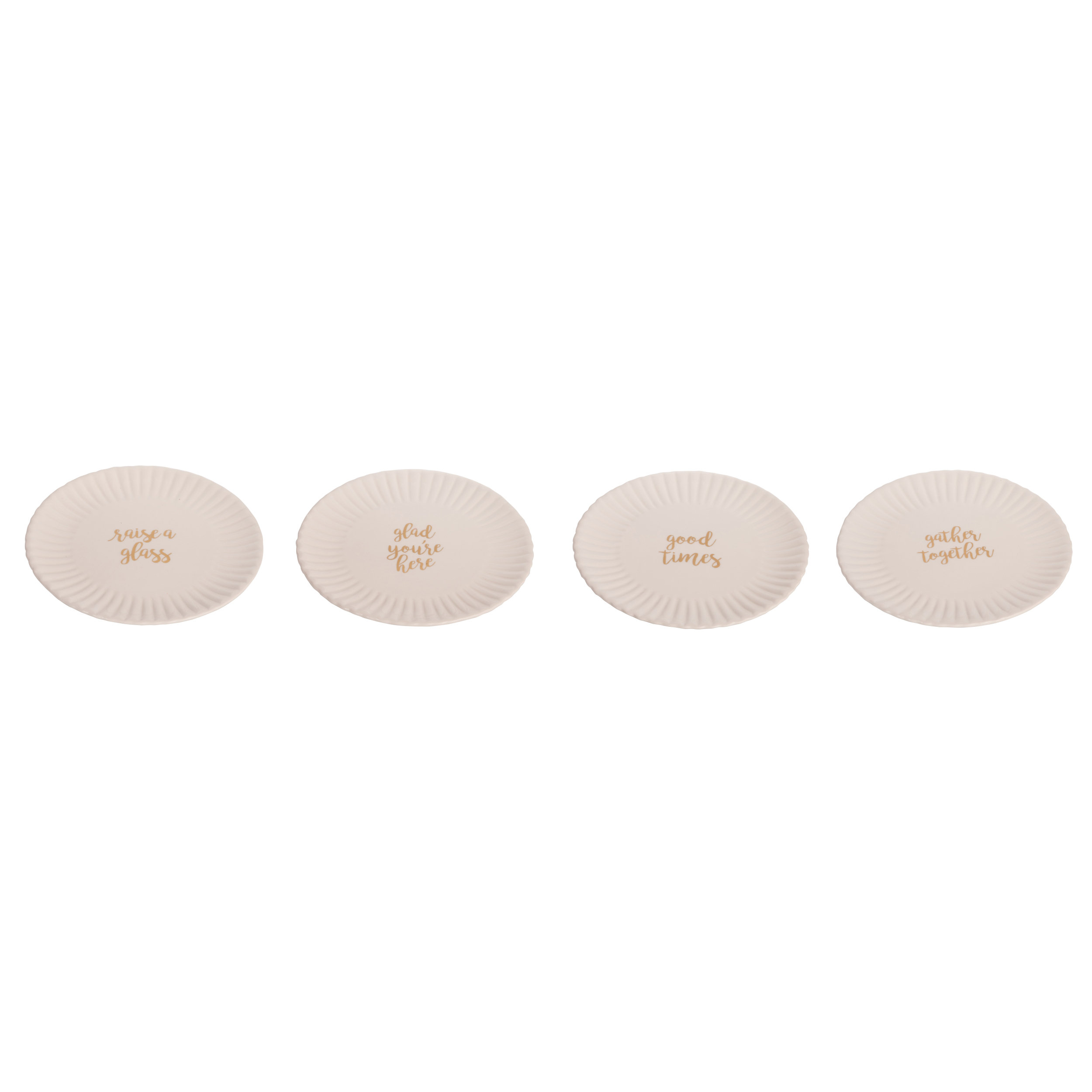 The Holiday Aisle® Ceramic Permanent Paper Plate Set of 4 Christmas ...