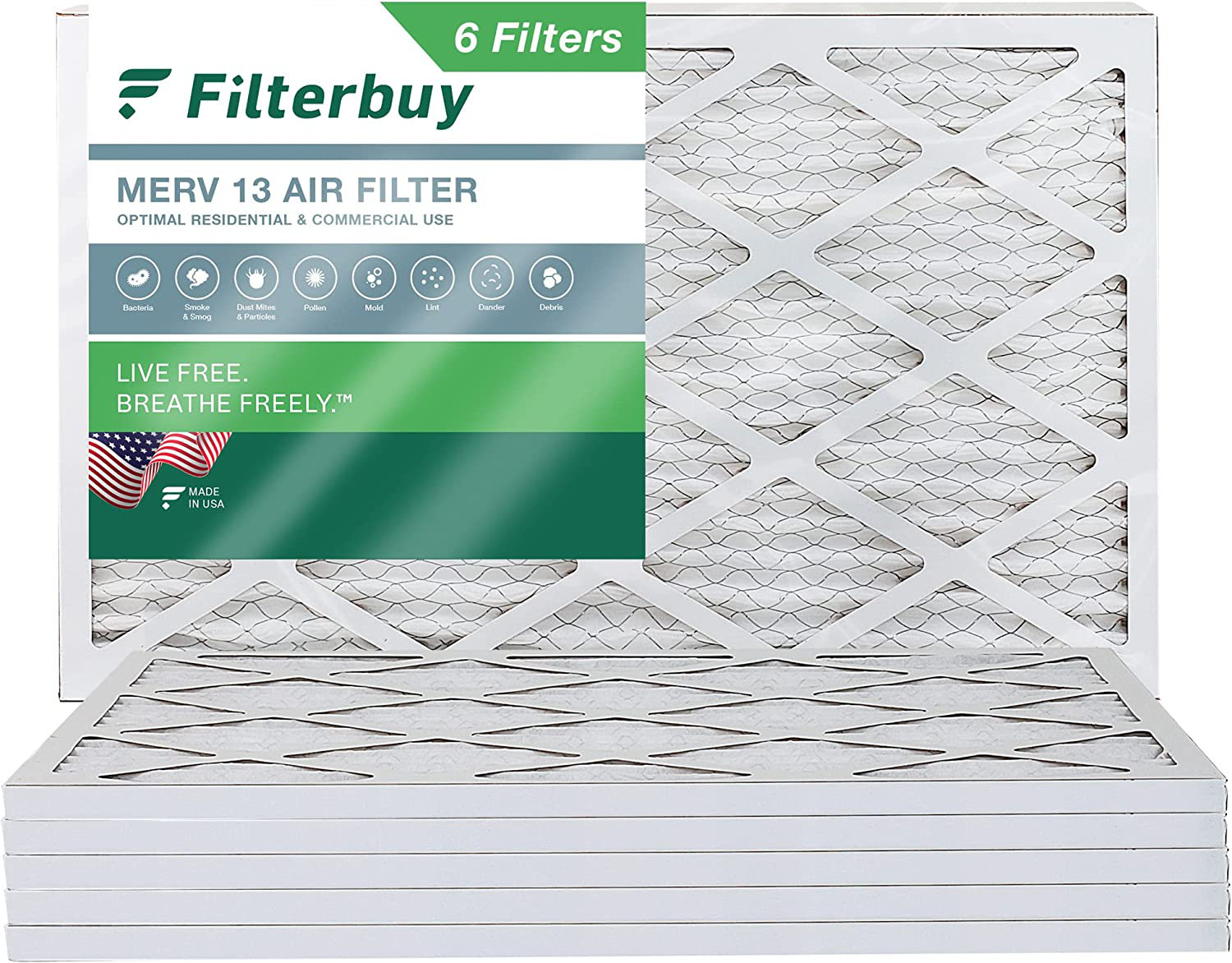 Filterbuy 16x30x1 Air Filter MERV 13 Pleated HVAC AC Furnace Filters filterbuy-16x30x1-air-filter-merv-13-pleated-hvac-ac-furnace-filters