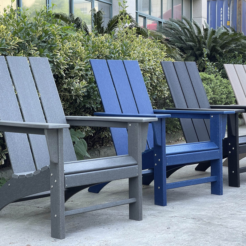 Rosecliff Heights Barbour Greenture Plastic/Resin Adirondack Chair ...