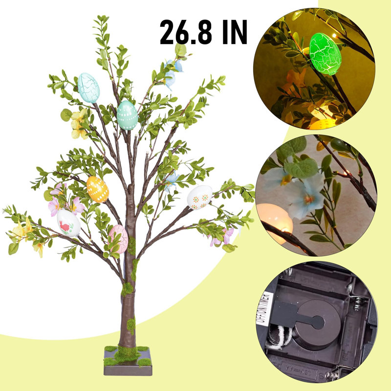 Astoria Grand 2 Pack Easter Lighted Tree Decoration | Wayfair