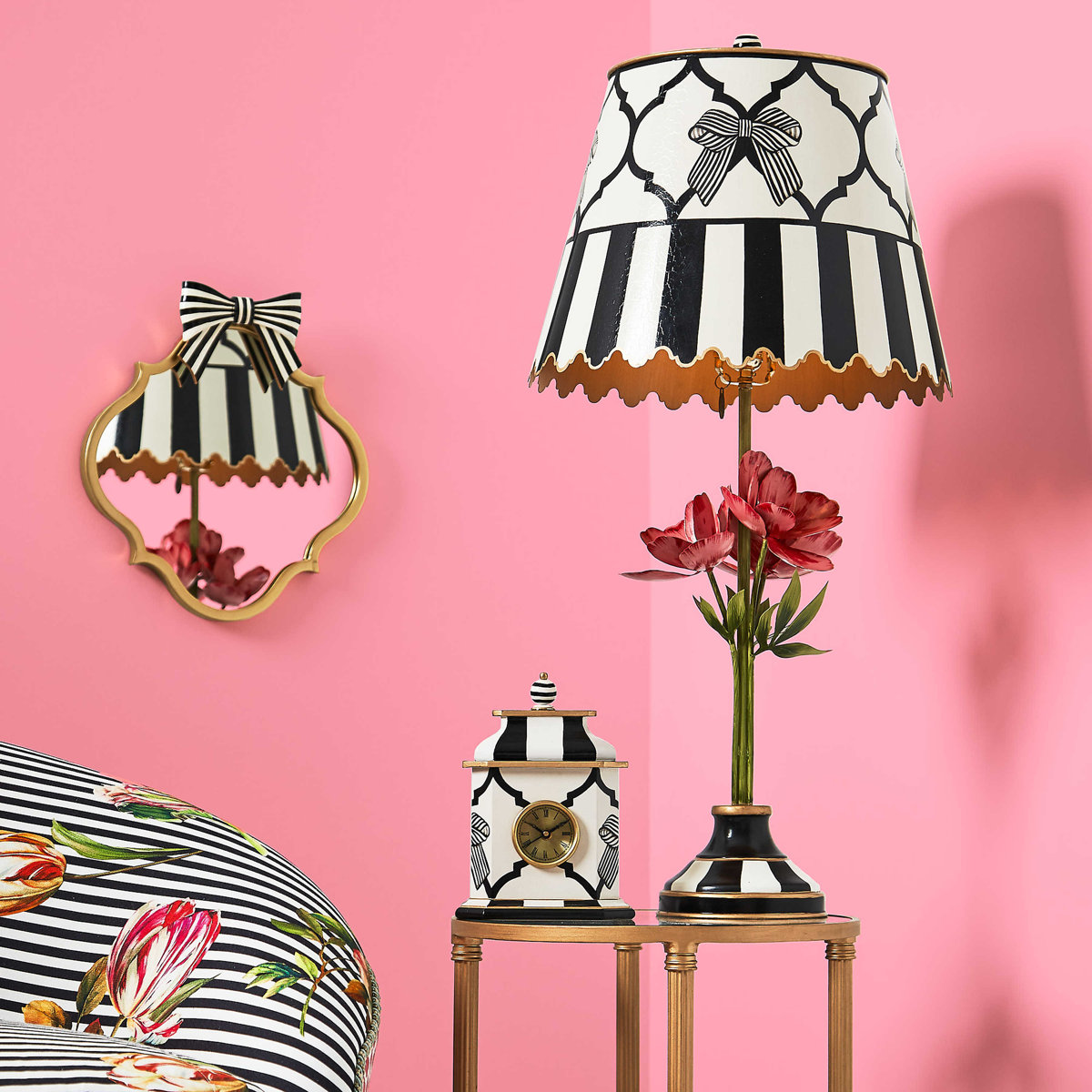 MacKenzie-Childs Pretty As a Bow Desk Clock & Reviews | Wayfair