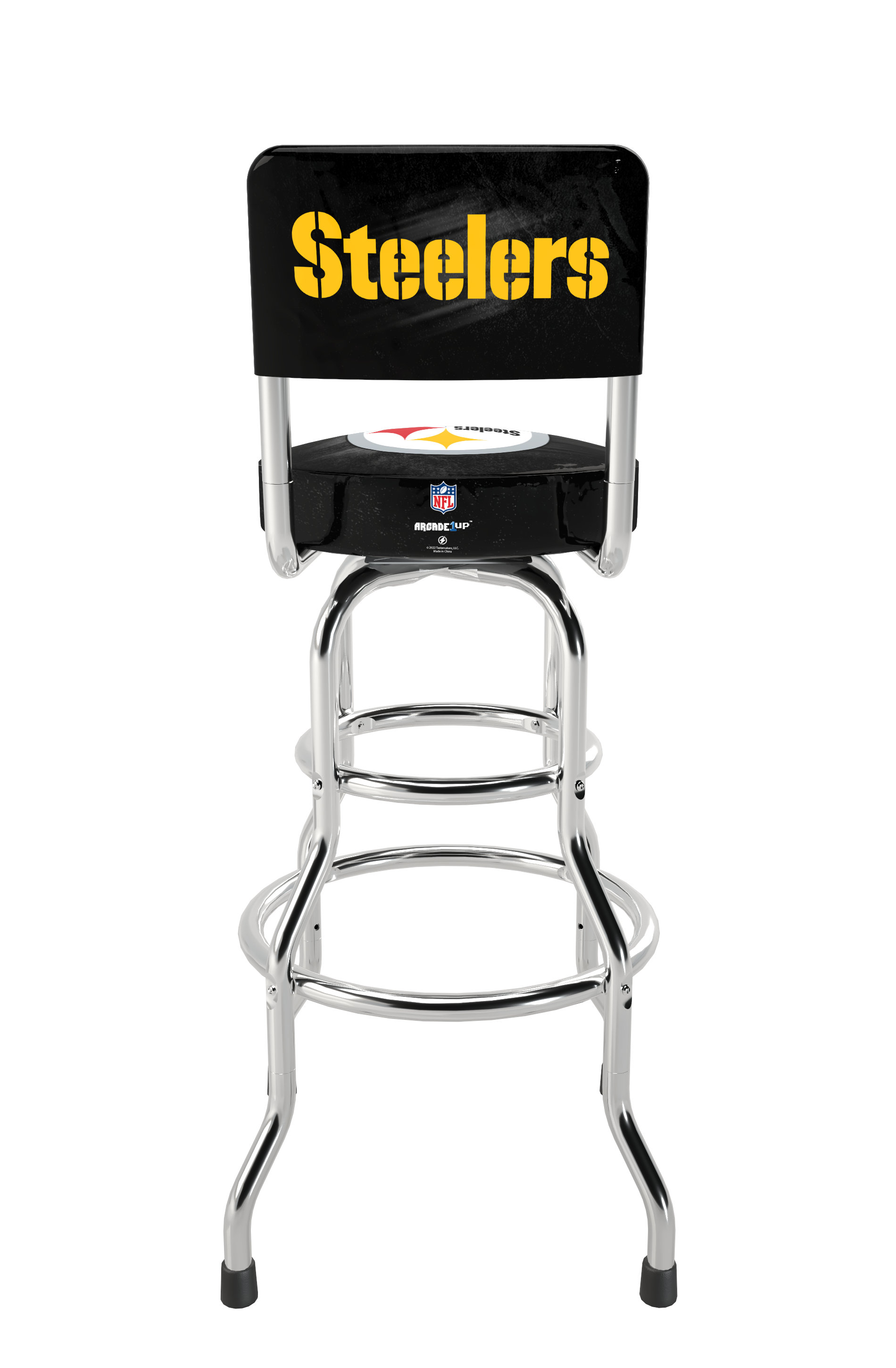 Arcade 1Up Pittsburgh Steelers NFL Blitz High Back Adjustable Swivel ...