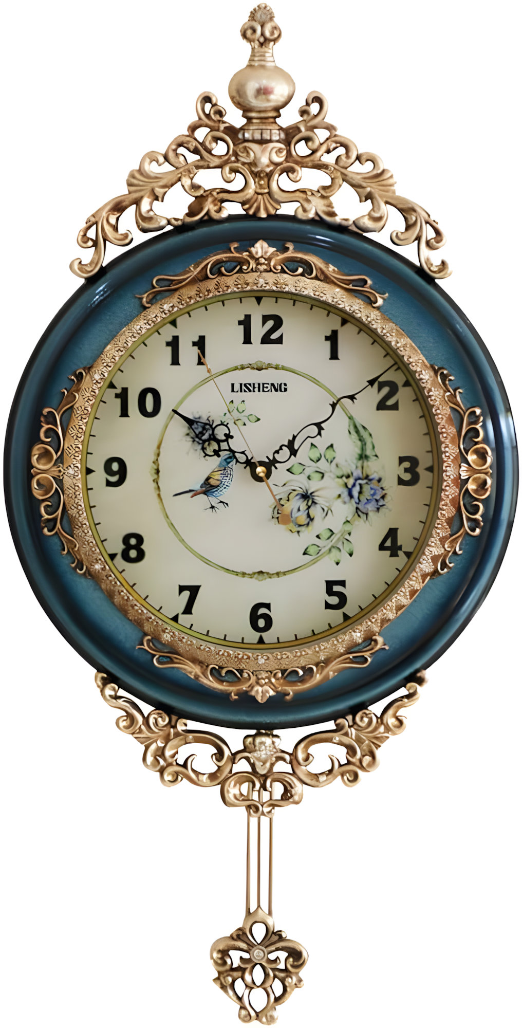 Co-t Hand Painted Grandfather Wall Clock With Swinging Pendulum ...