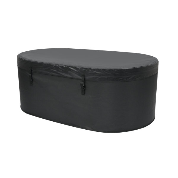 EZLIFE Serenity 2 Person Oval Foam Spa hot tub w/Exterior Textilene and ...