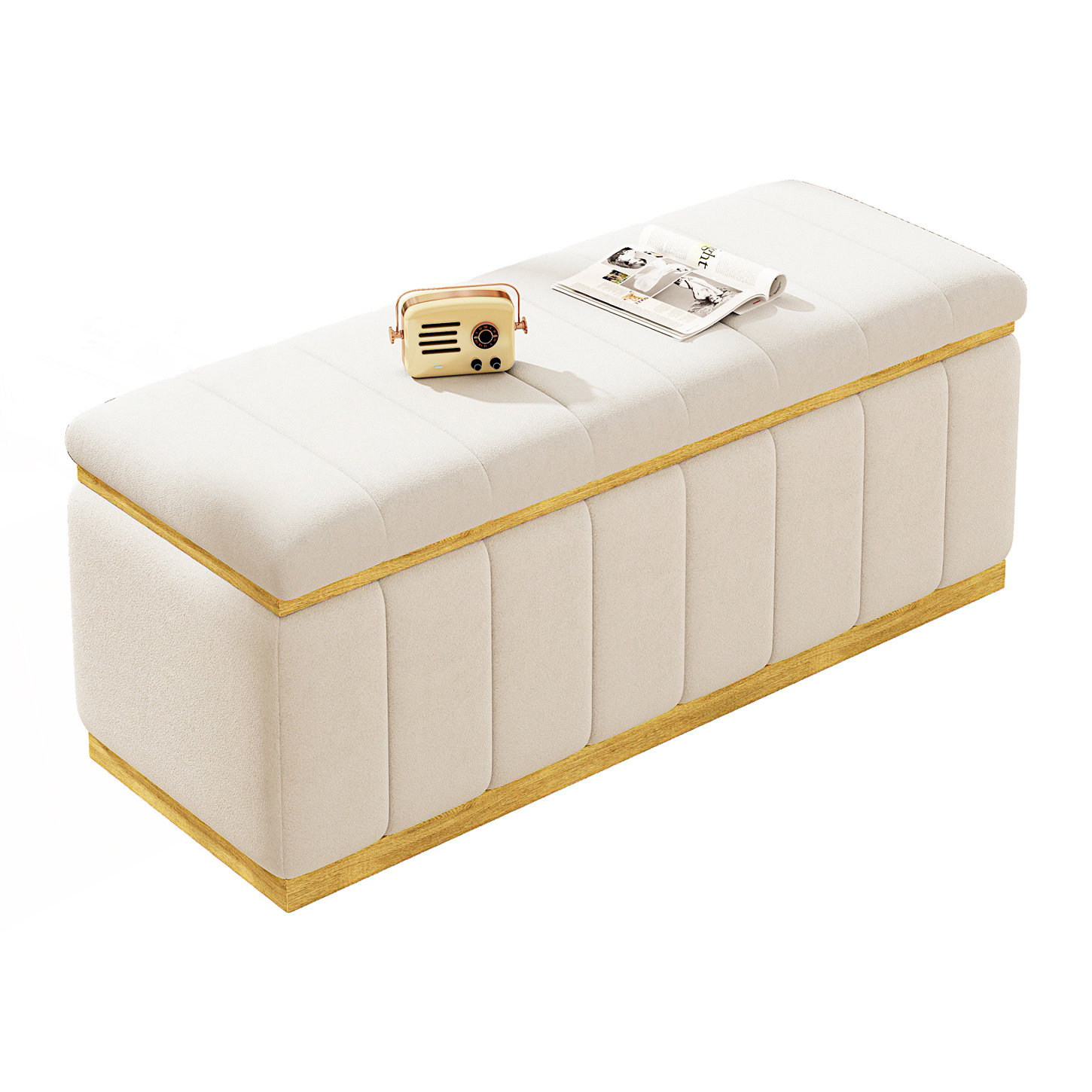 Ebern Designs Modern Storage Bench, Upholstered Bench | Wayfair