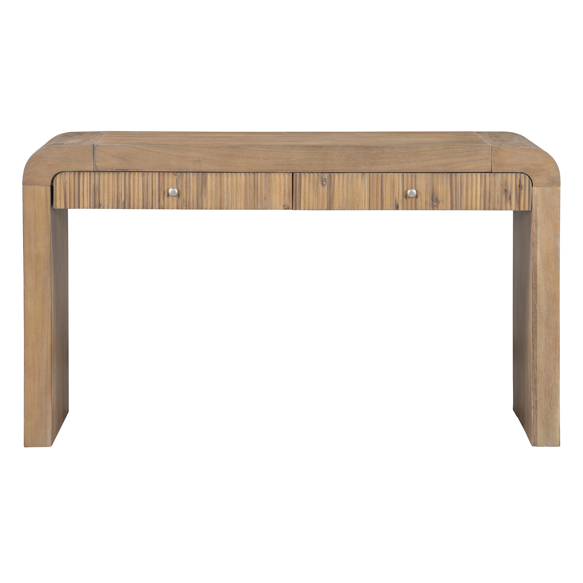 Loon Peak® Raize Rustic Console Table With Fluted Drawer Front | Wayfair