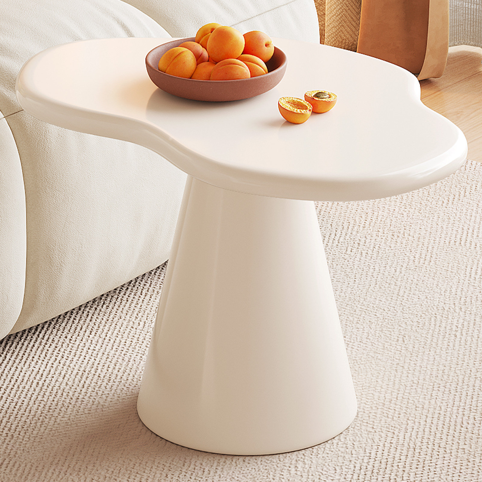 George Oliver Cream End Table,irregular Side Table - Wayfair Canada