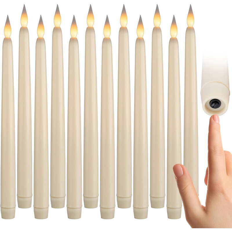 The Holiday Aisle® Flameless LED Taper Plastic Candle & Reviews | Wayfair