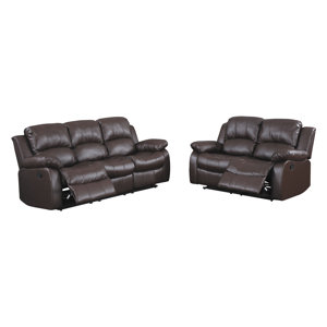 Wade Logan® Mccubbin 60'' Vegan Leather Reclining Loveseat & Reviews ...